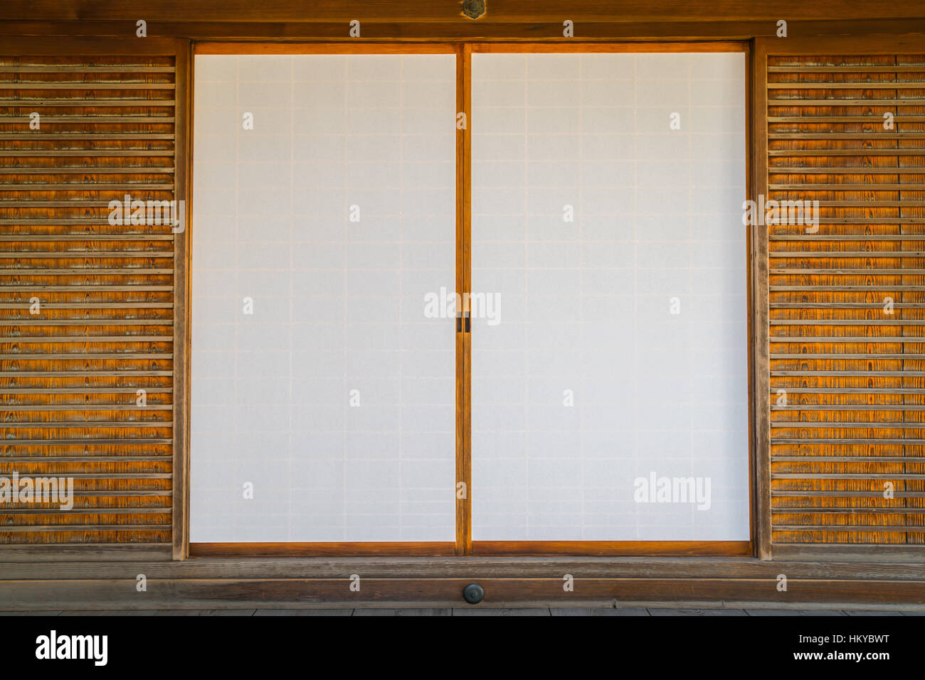 Japanese sliding paper door ,Filtered image processed vintage effect ...