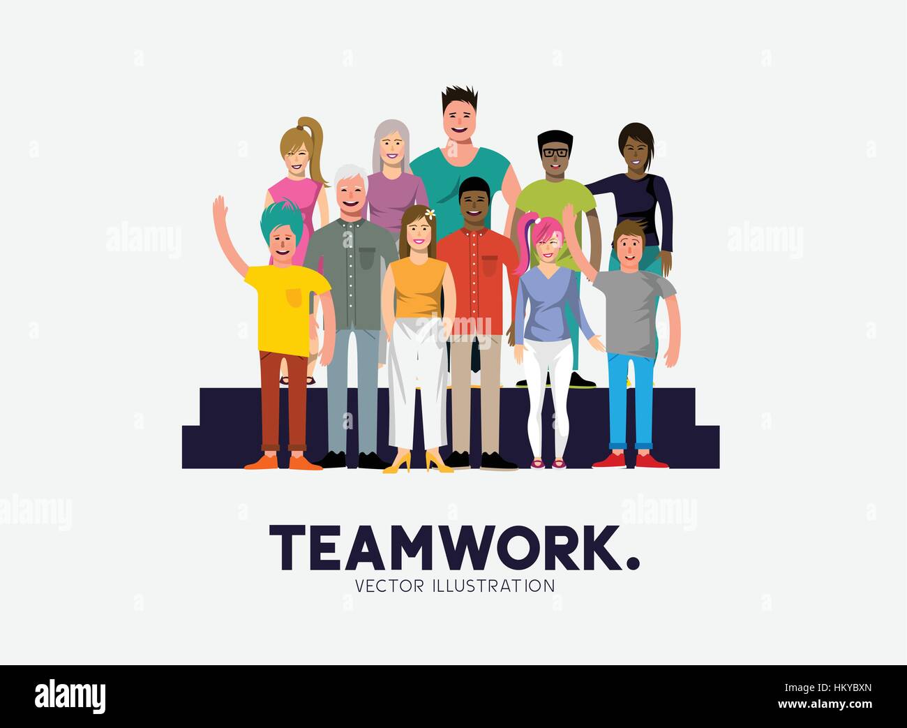 Teamwork young Stock Vector Images - Alamy