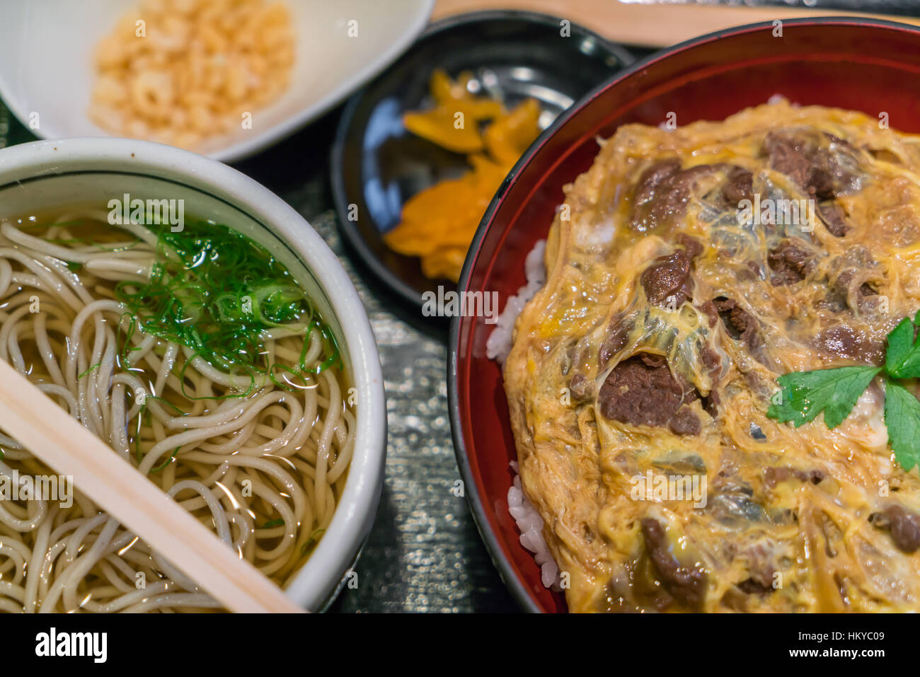 Japanese ramen noodle on table Stock Photo - Alamy