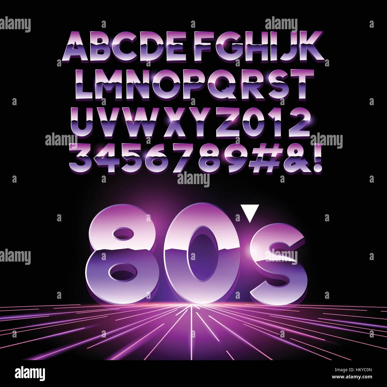 1980s font hi-res stock photography and images - Alamy