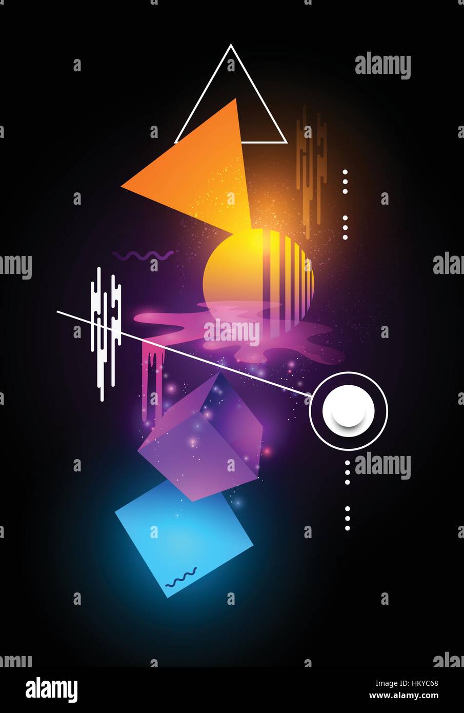 Abstract modern background design with glowing and moving shapes ...