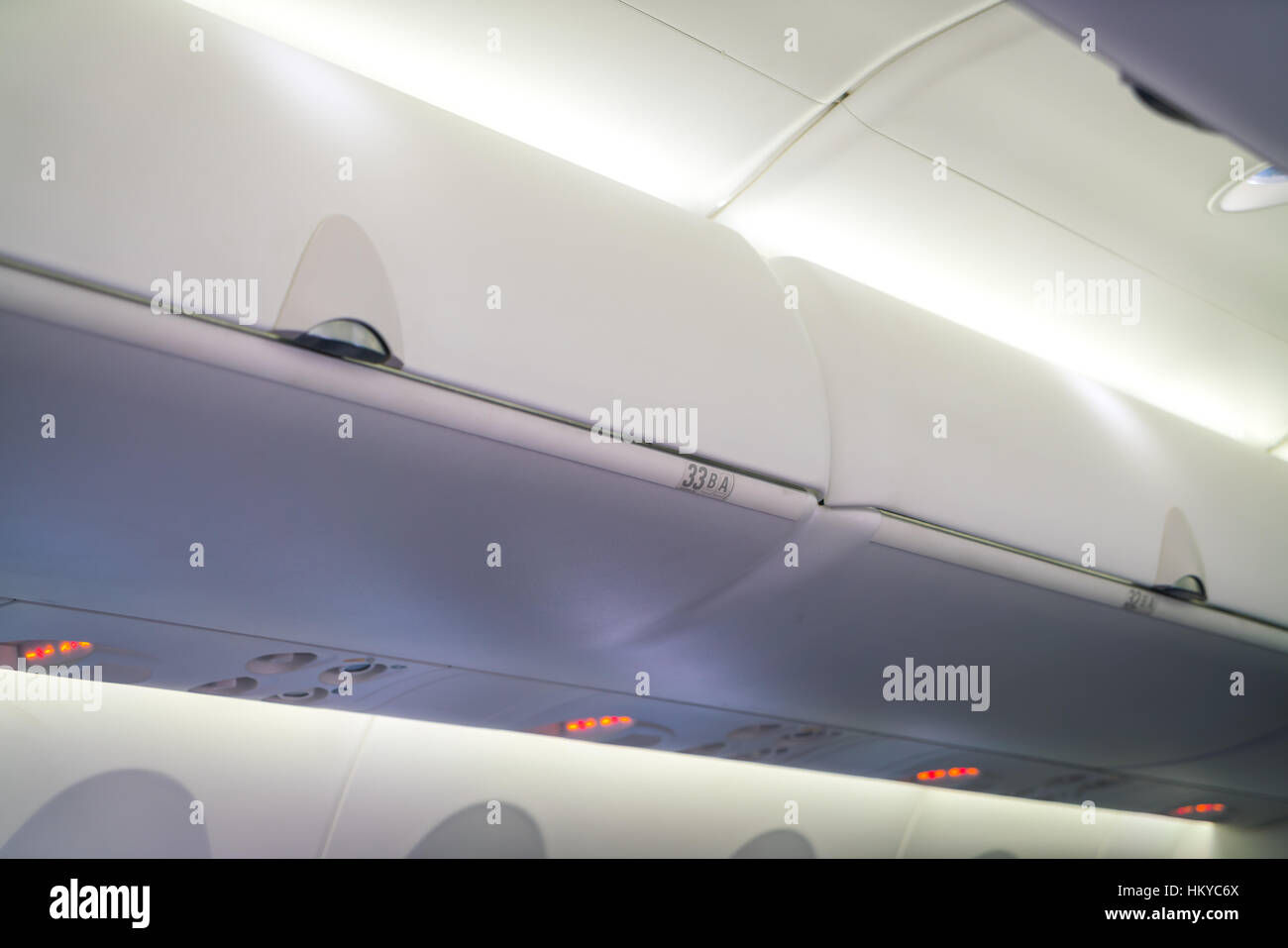 Cabin inside aircraft Stock Photo - Alamy