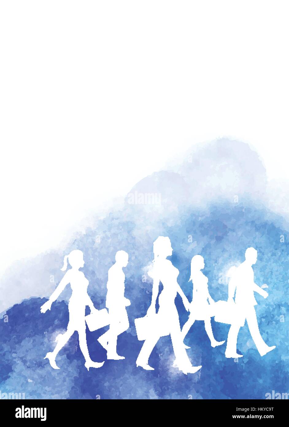 Group men women walking in Stock Vector Images - Alamy