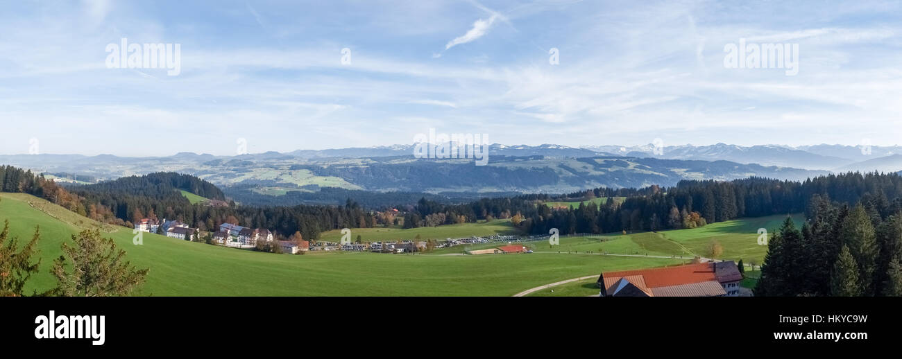Scheidegg - Germany: Skywalkpark. panoramic view of the Alps from the ...
