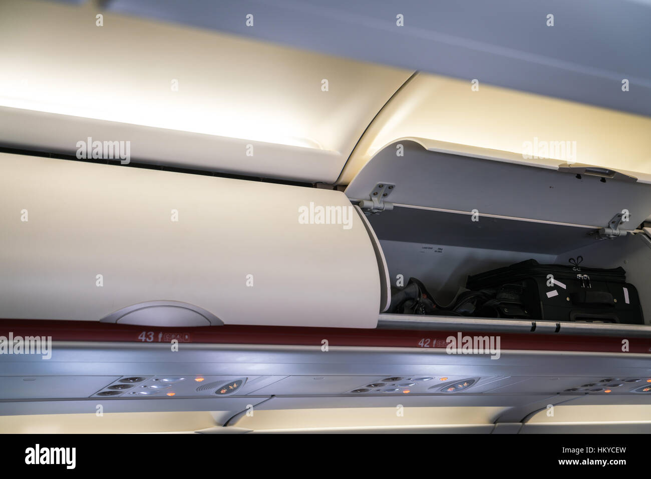 Cabin inside aircraft Stock Photo - Alamy