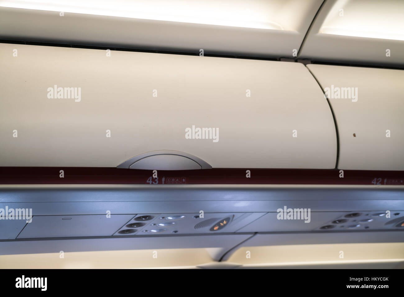 Cabin inside aircraft Stock Photo - Alamy