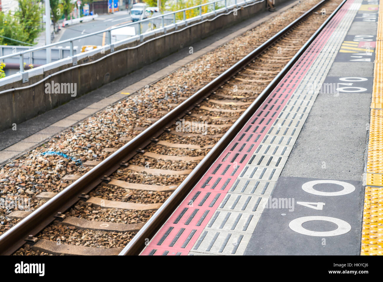 Japan train station ( Filtered image processed vintage effect Stock ...