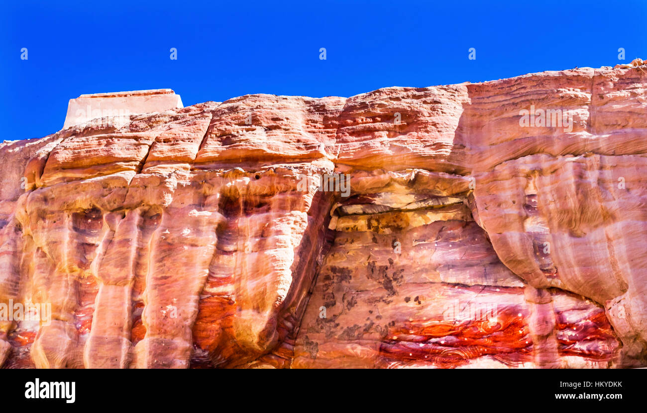 Red Rock Formation Abstracts Near Royal Tombs Petra Jordan Built by the ...