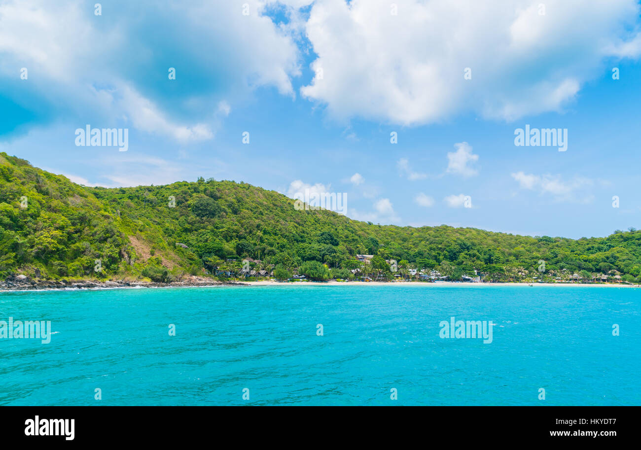 Tropical island with beach Stock Photo - Alamy