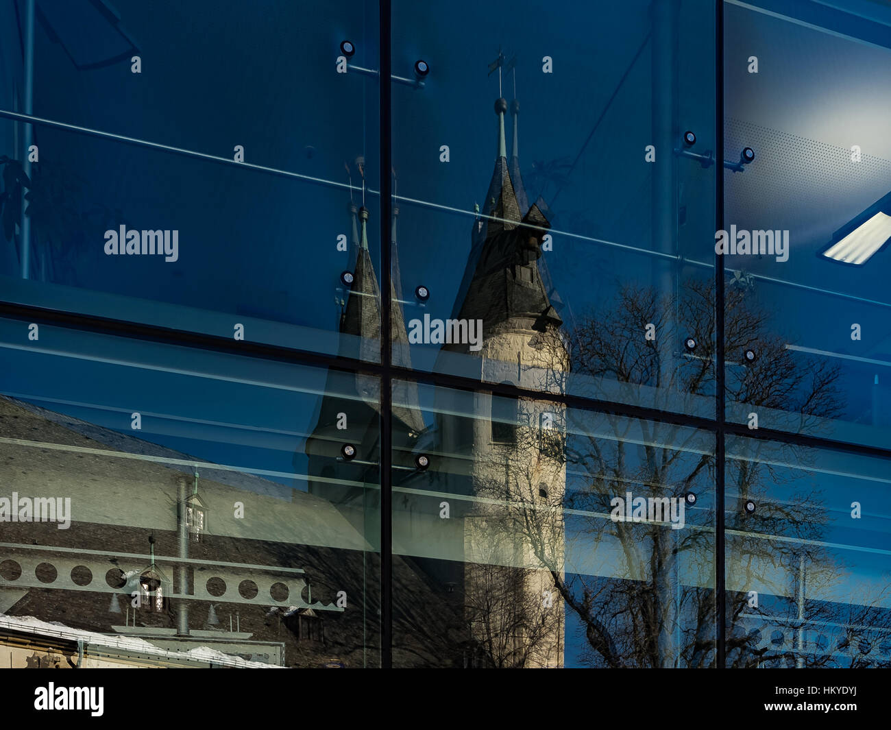 reflection of a church Stock Photo - Alamy