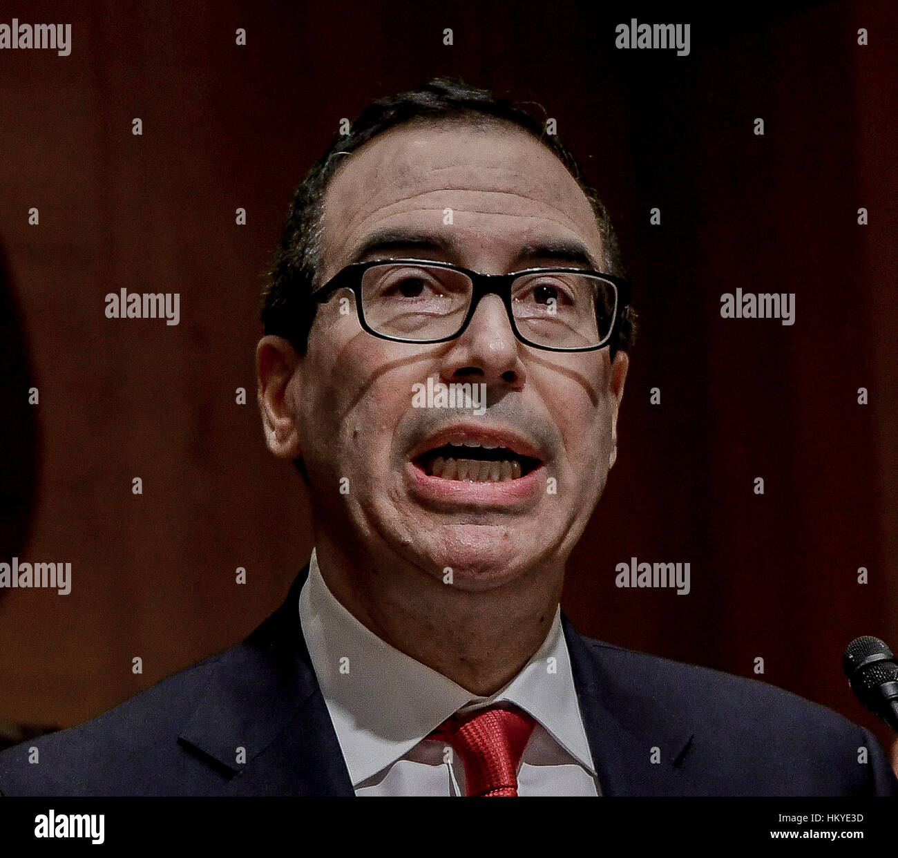 Washington, DC., USA, 19th January, 2017 Steven Mnuchin at his ...