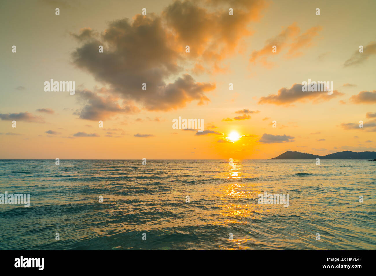 Sunset over the Sea Stock Photo - Alamy