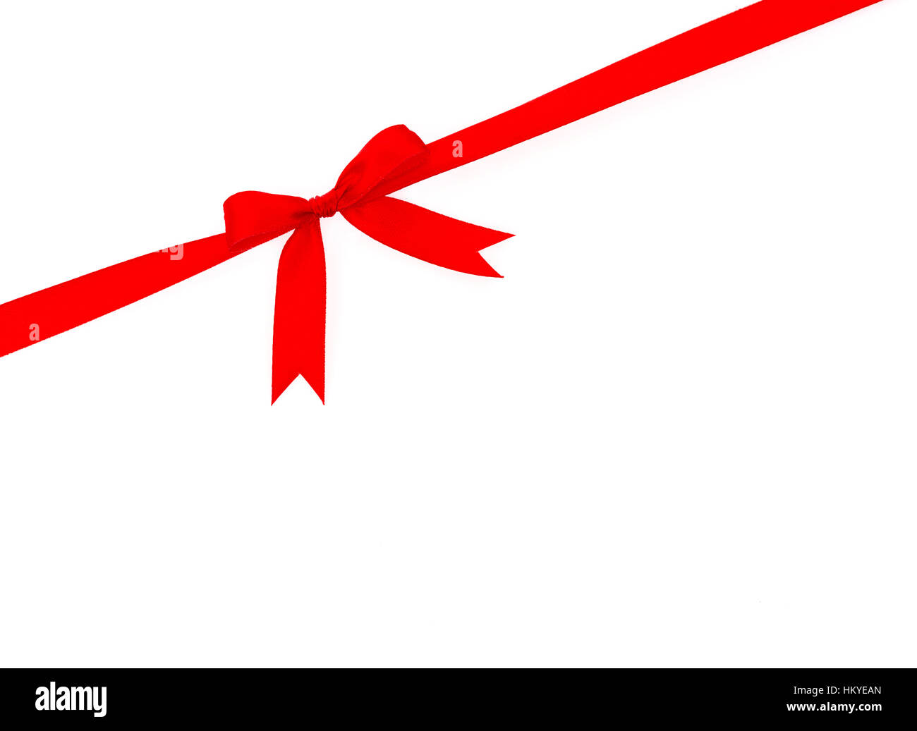 Shiny red ribbon on white background with copy space Stock Photo - Alamy
