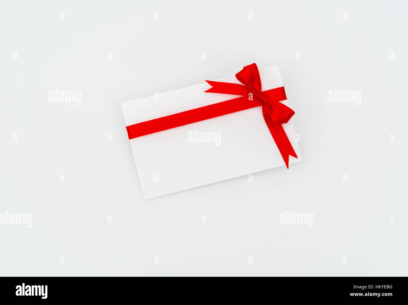Card with red ribbons bows Stock Photo - Alamy