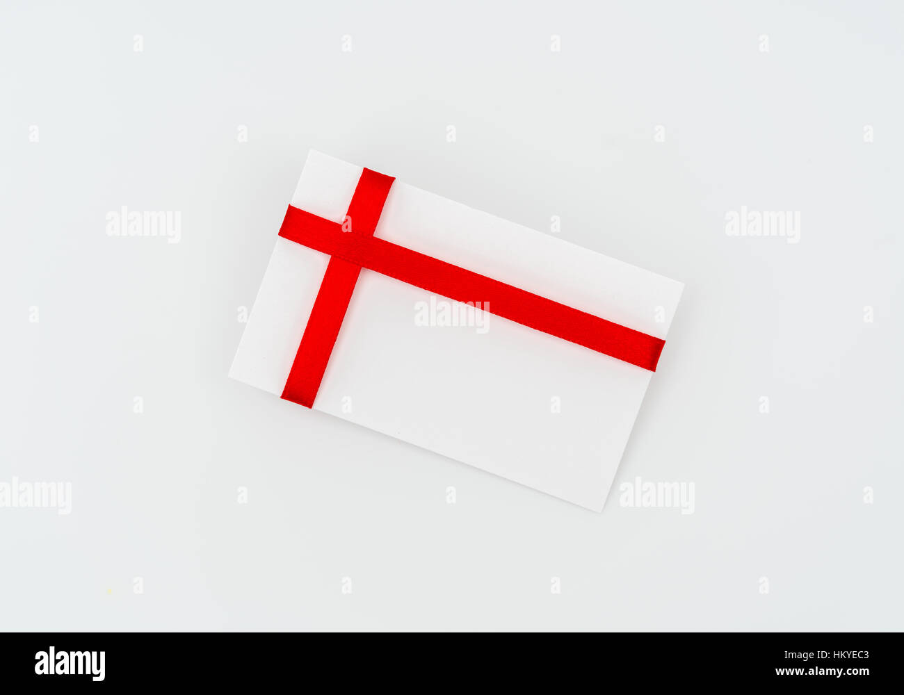 Card with red ribbons bows Stock Photo - Alamy