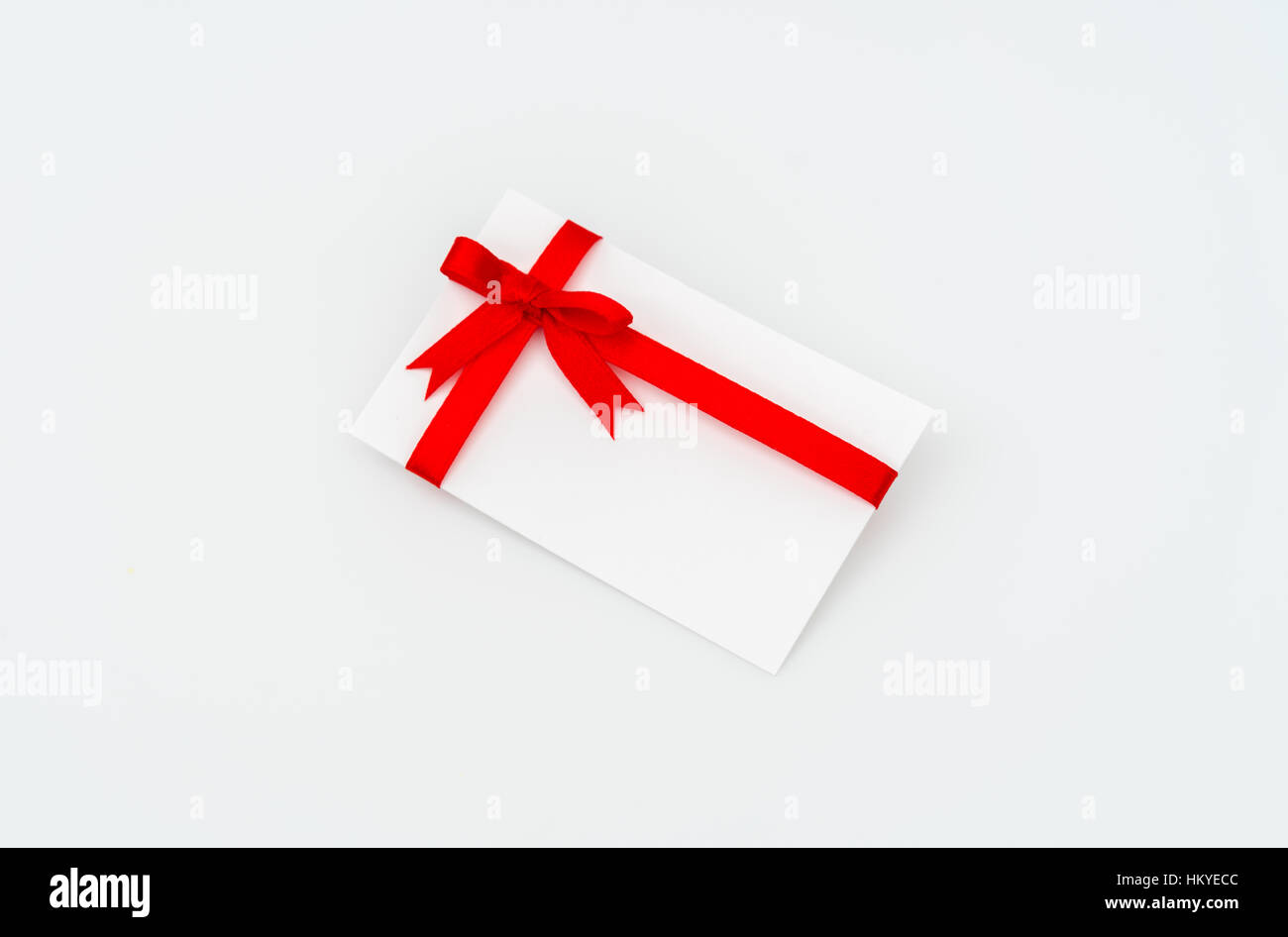 Card with red ribbons bows Stock Photo - Alamy