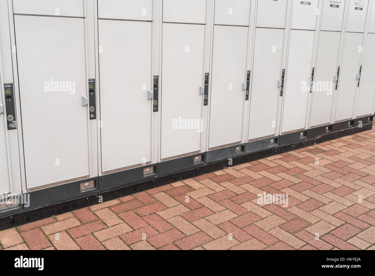 Close Up Of Lockers Stock Photo - Alamy