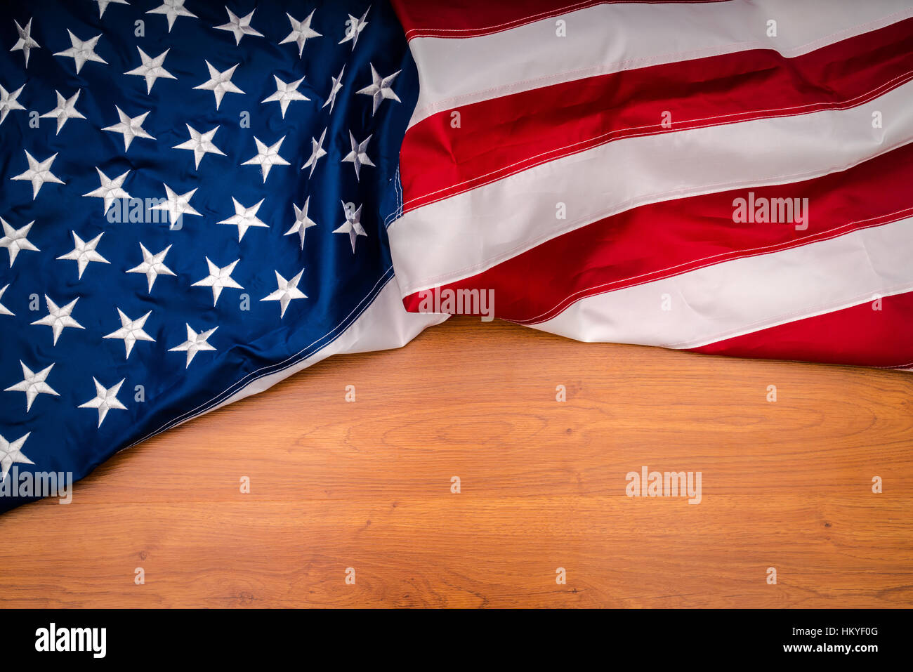 American flag on wood background Stock Photo - Alamy