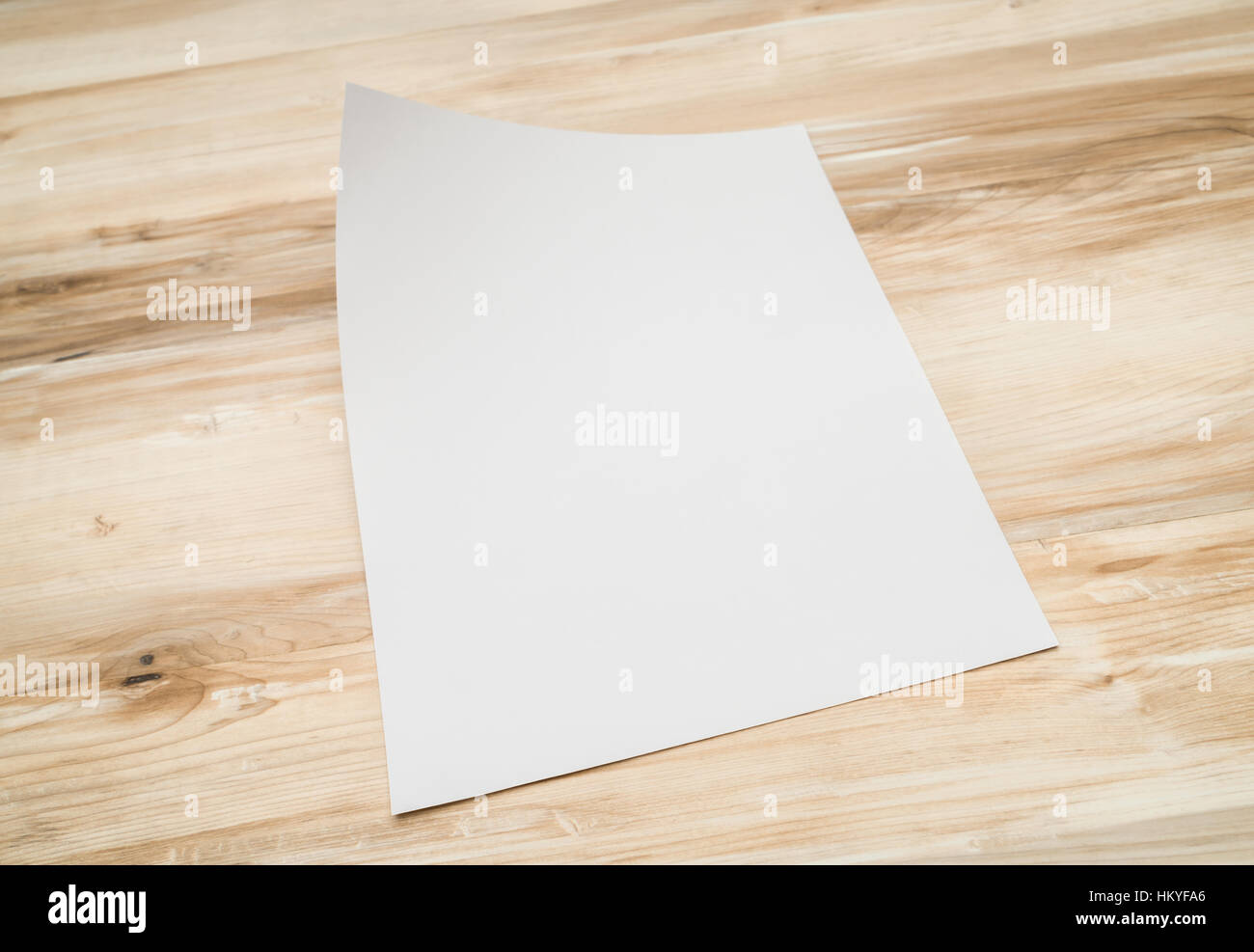White template paper on wood texture Stock Photo - Alamy