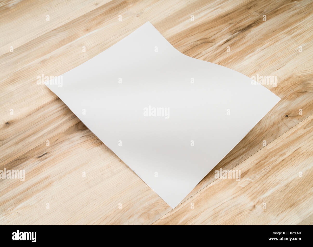 White template paper on wood texture Stock Photo - Alamy