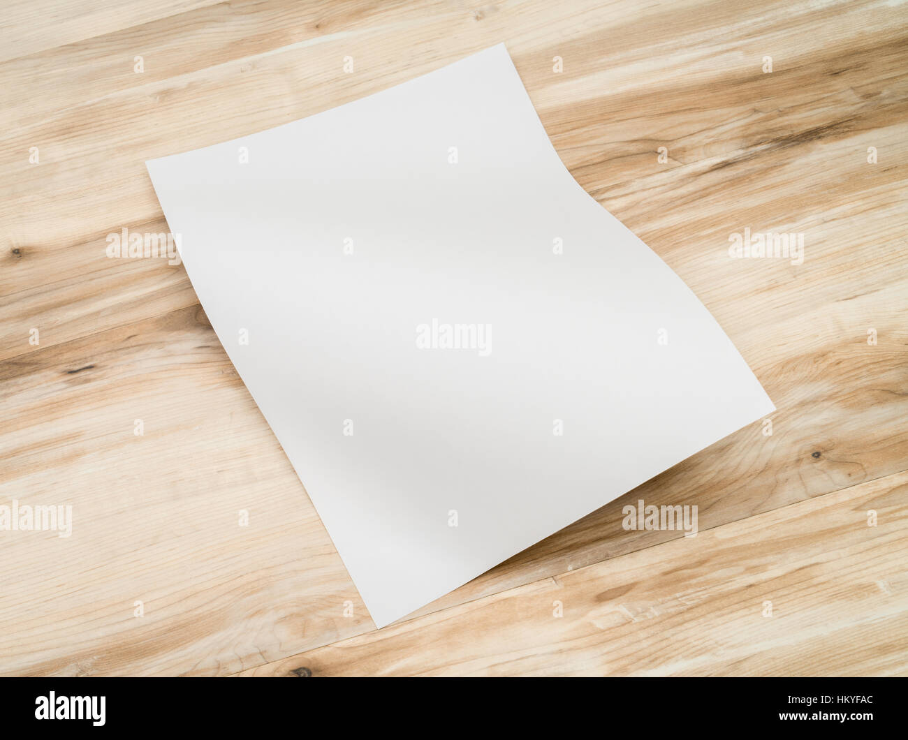 White template paper on wood texture Stock Photo - Alamy