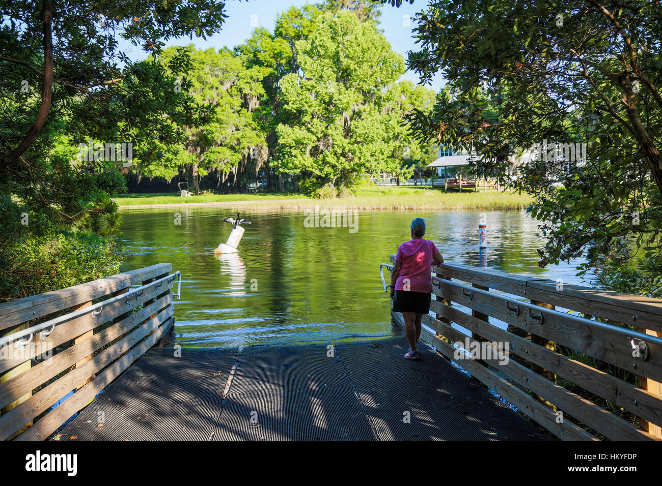 Withlacoochee River launching ramp at Rainbow Springs State Park Stock ...