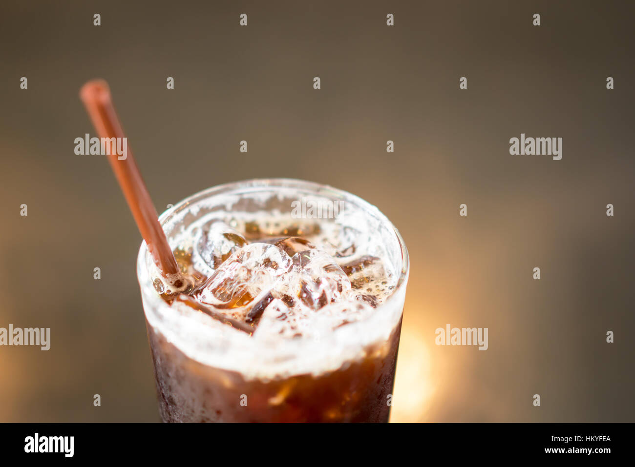 Ice coffee americano Stock Photo - Alamy