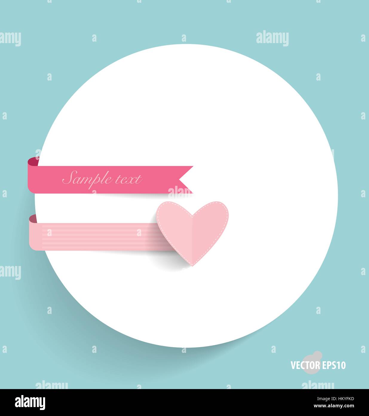 Note papers with cute ribbons, ready for your message. Vector ...
