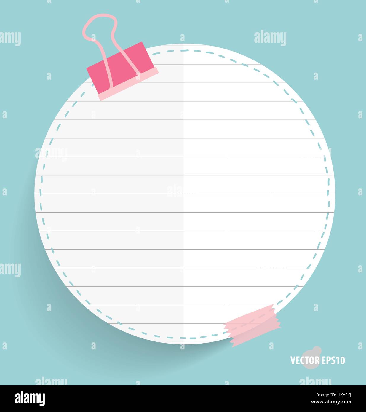 Cute note papers, ready for your message. Vector illustration Stock ...