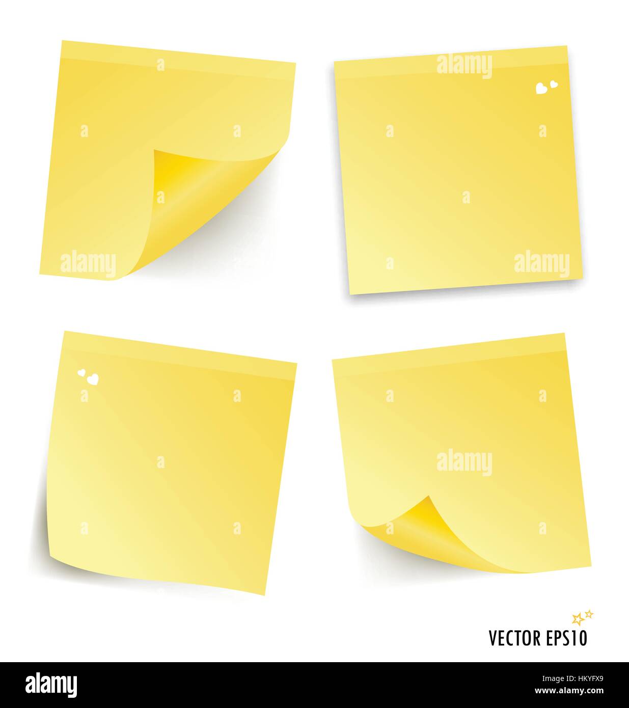 Notepad writing on yellow Stock Vector Images - Alamy