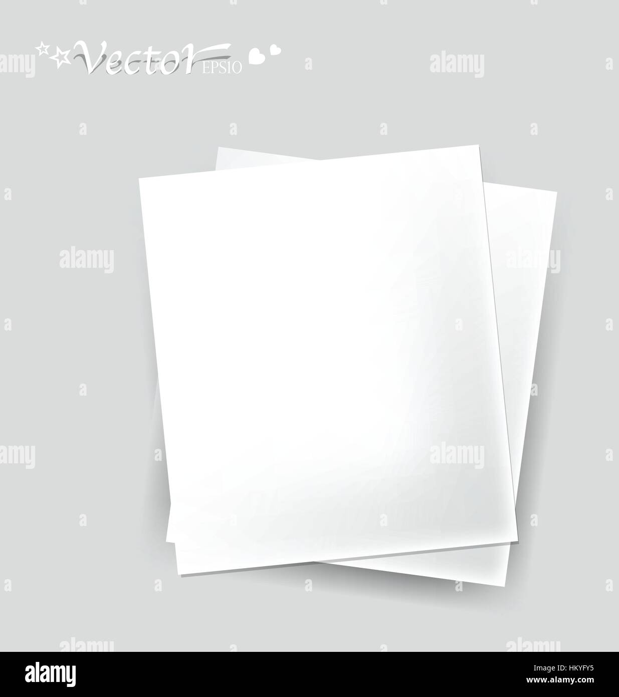 Collection of various white papers, ready for your message. Vector ...