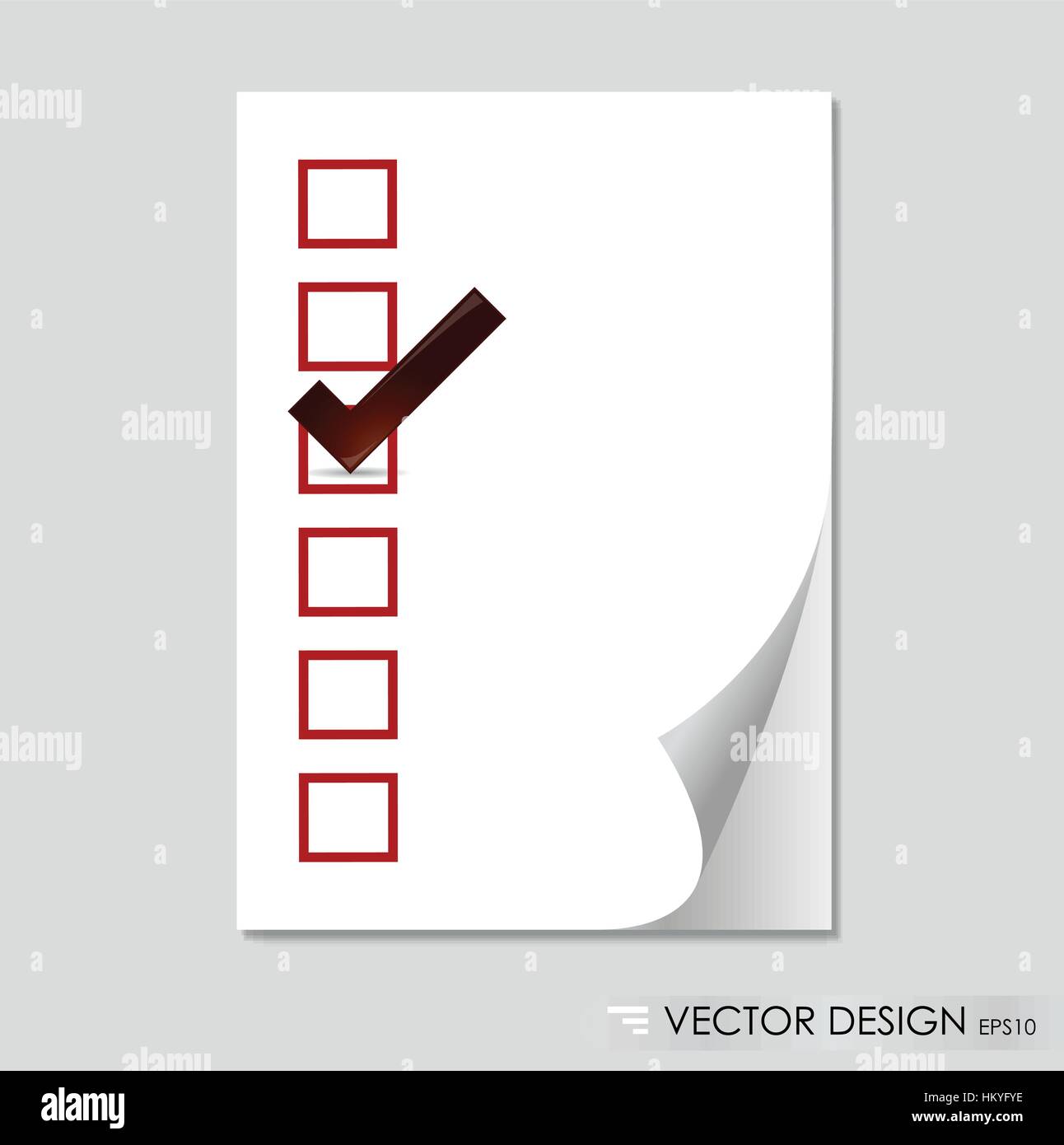 Sheet of paper. Paper page with curl, vector illustration Stock Vector ...