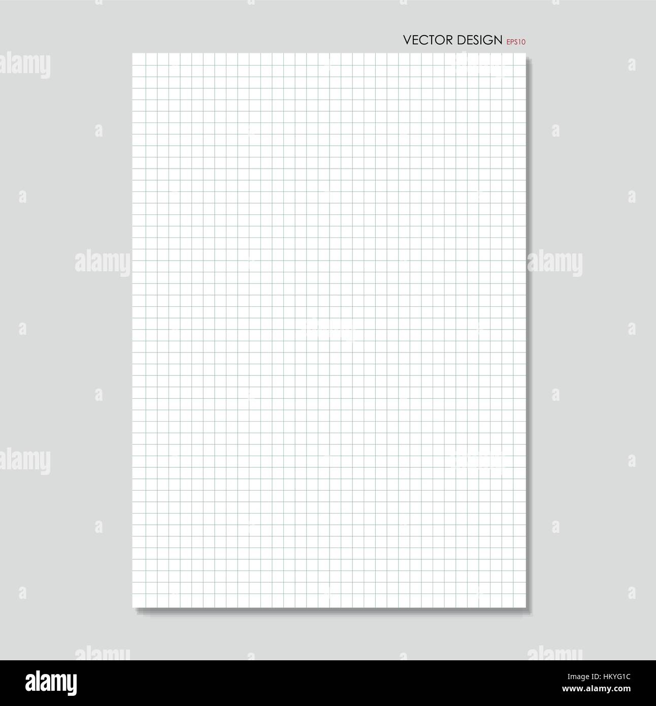 White squared paper sheet background, vector illustration Stock Vector Image & Art - Alamy