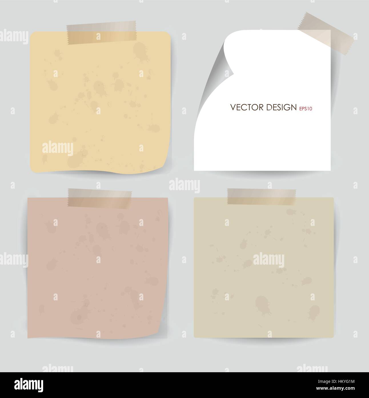 Collection of various papers, ready for your message. Vector ...