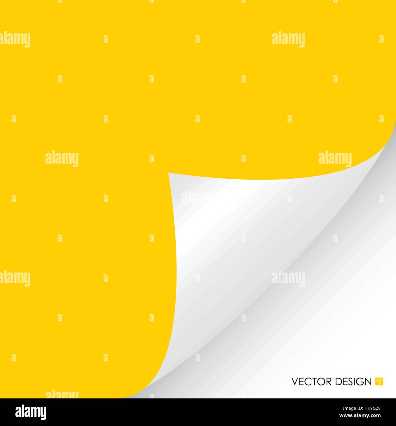 Curled corners of note papers, Vector illustration Stock Vector Image ...