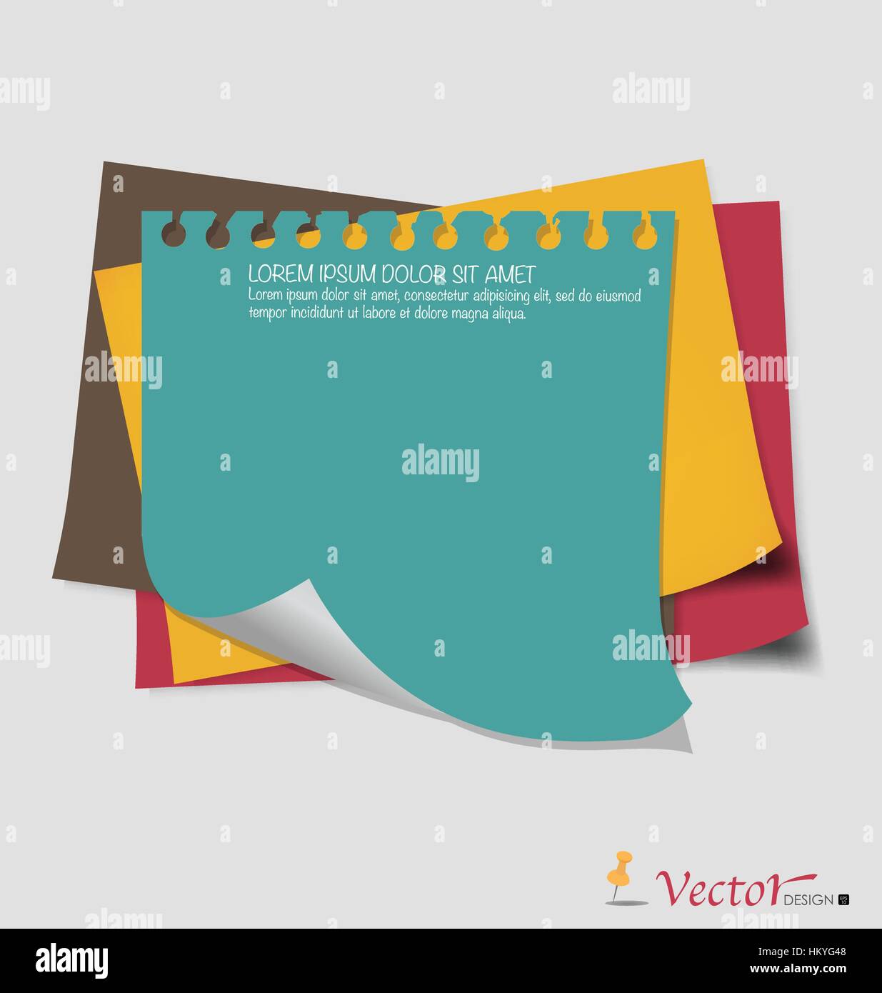 Collection of various papers, ready for your message. Vector ...