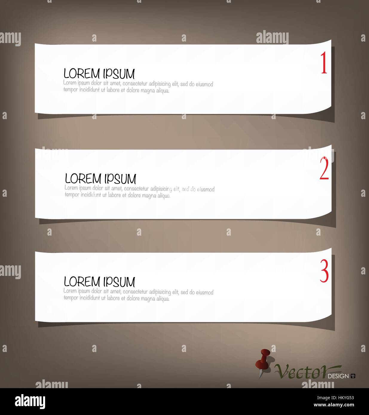 Collection of various papers, ready for your message. Vector ...