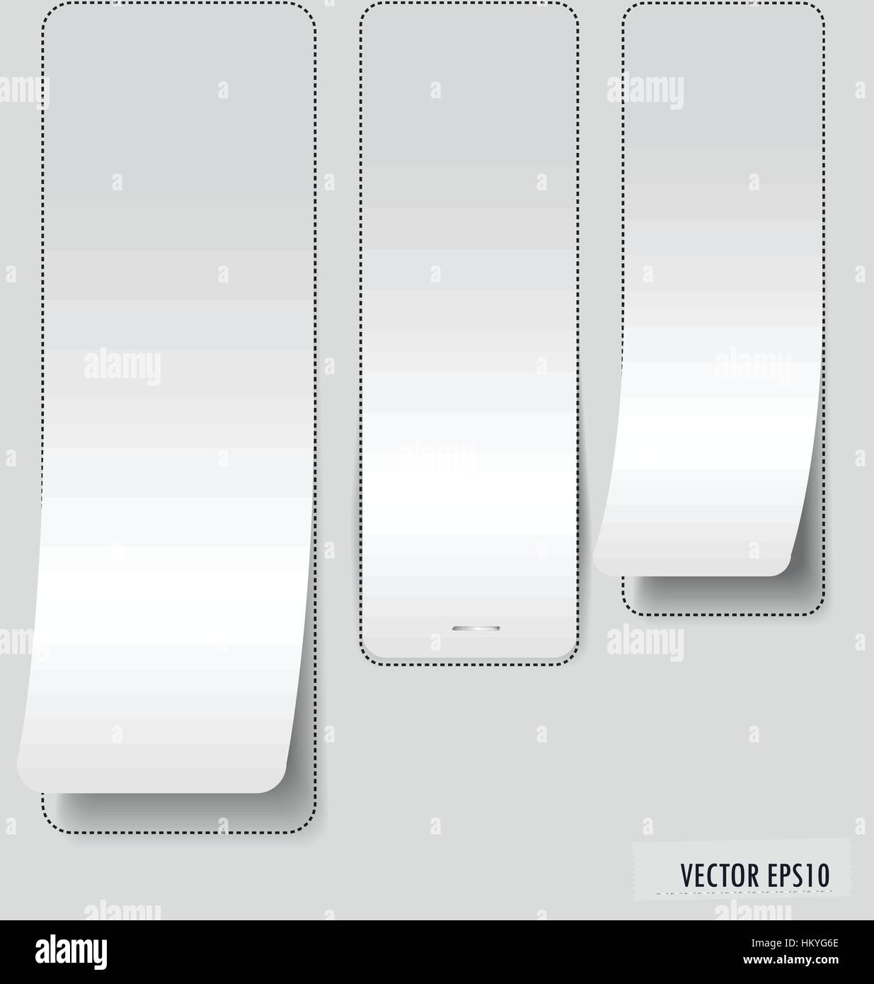 Collection of various white note papers, ready for your message. Vector ...