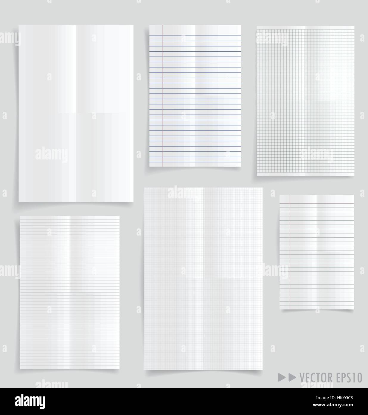 Vector White papers, ready for your message.(folded in four Stock ...