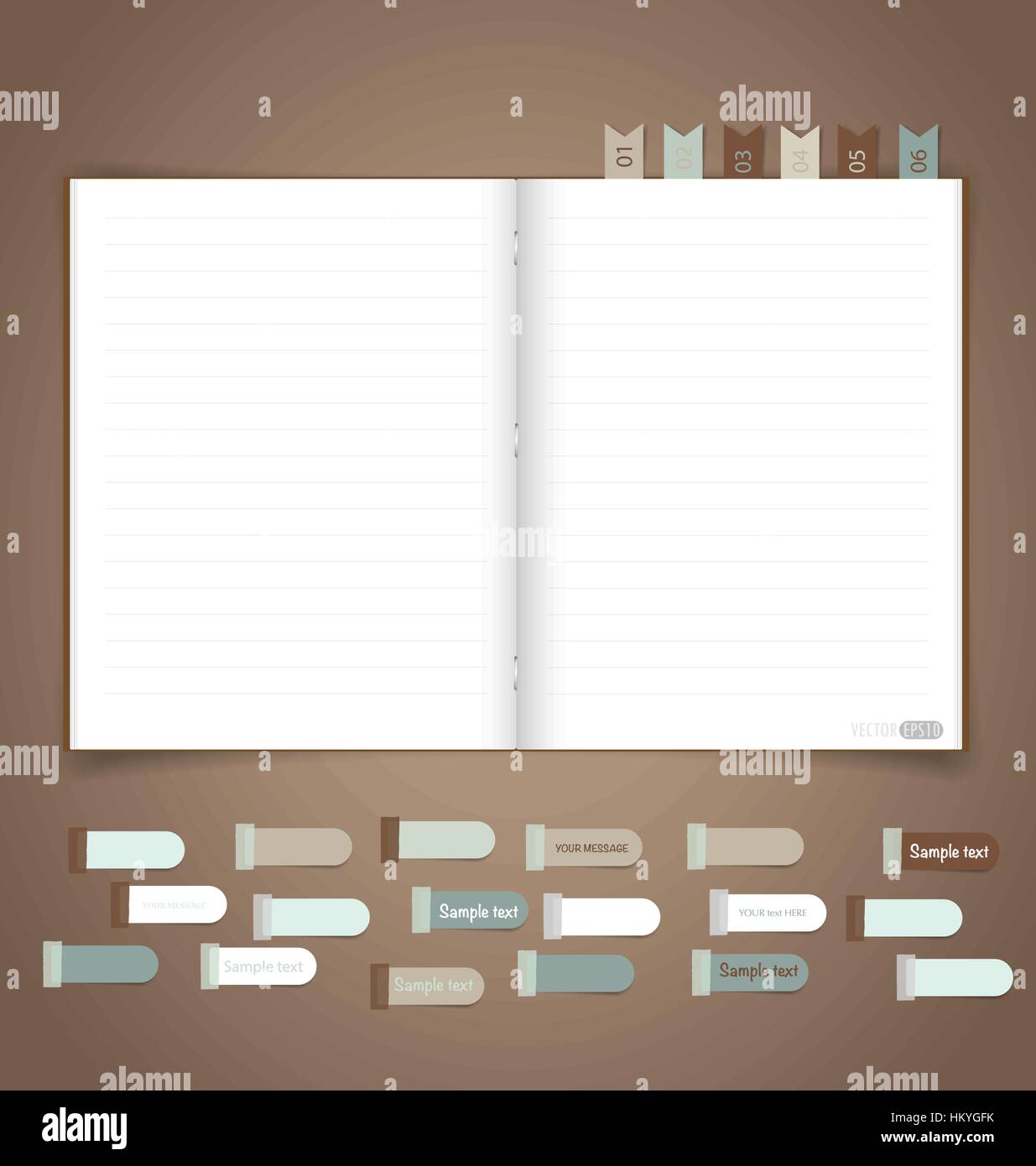 Notebook with reminder note. Vector EPS10 Stock Vector Image & Art - Alamy