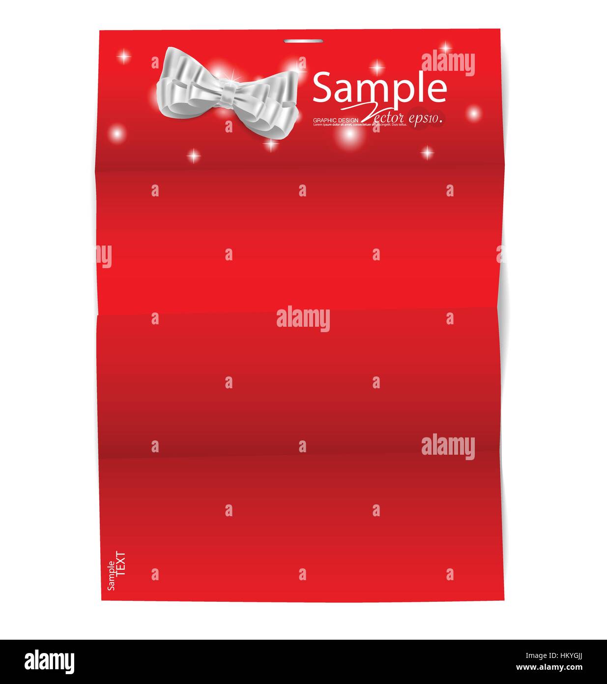 Paper with beautiful gift bows. Vector illustration Stock Vector Image ...