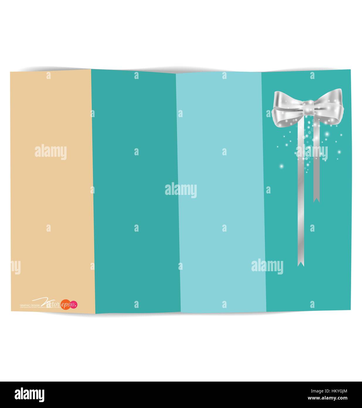 Paper with beautiful gift bows. Vector illustration Stock Vector Image ...