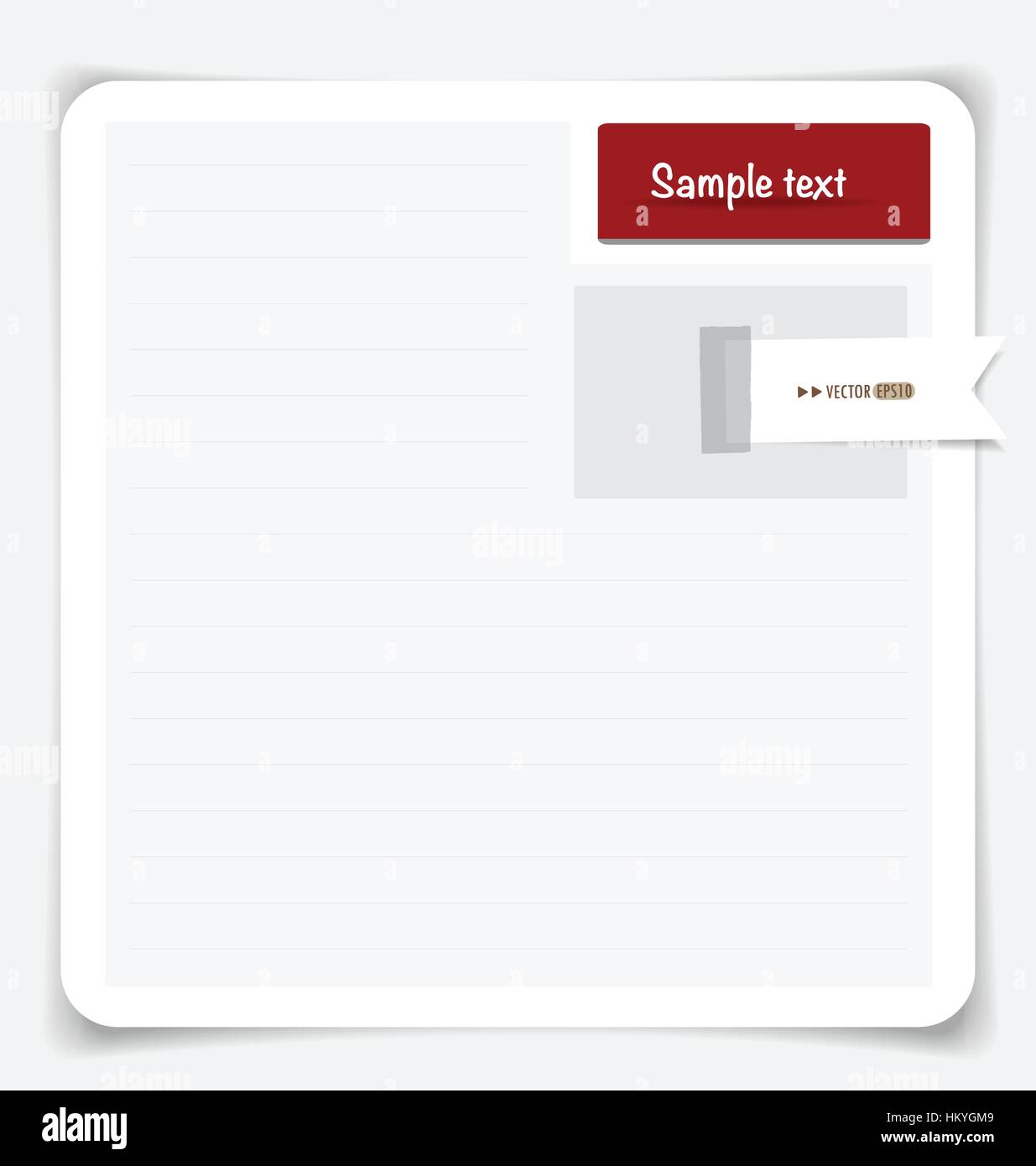 Note paper. Vector EPS10 Stock Vector Image & Art - Alamy