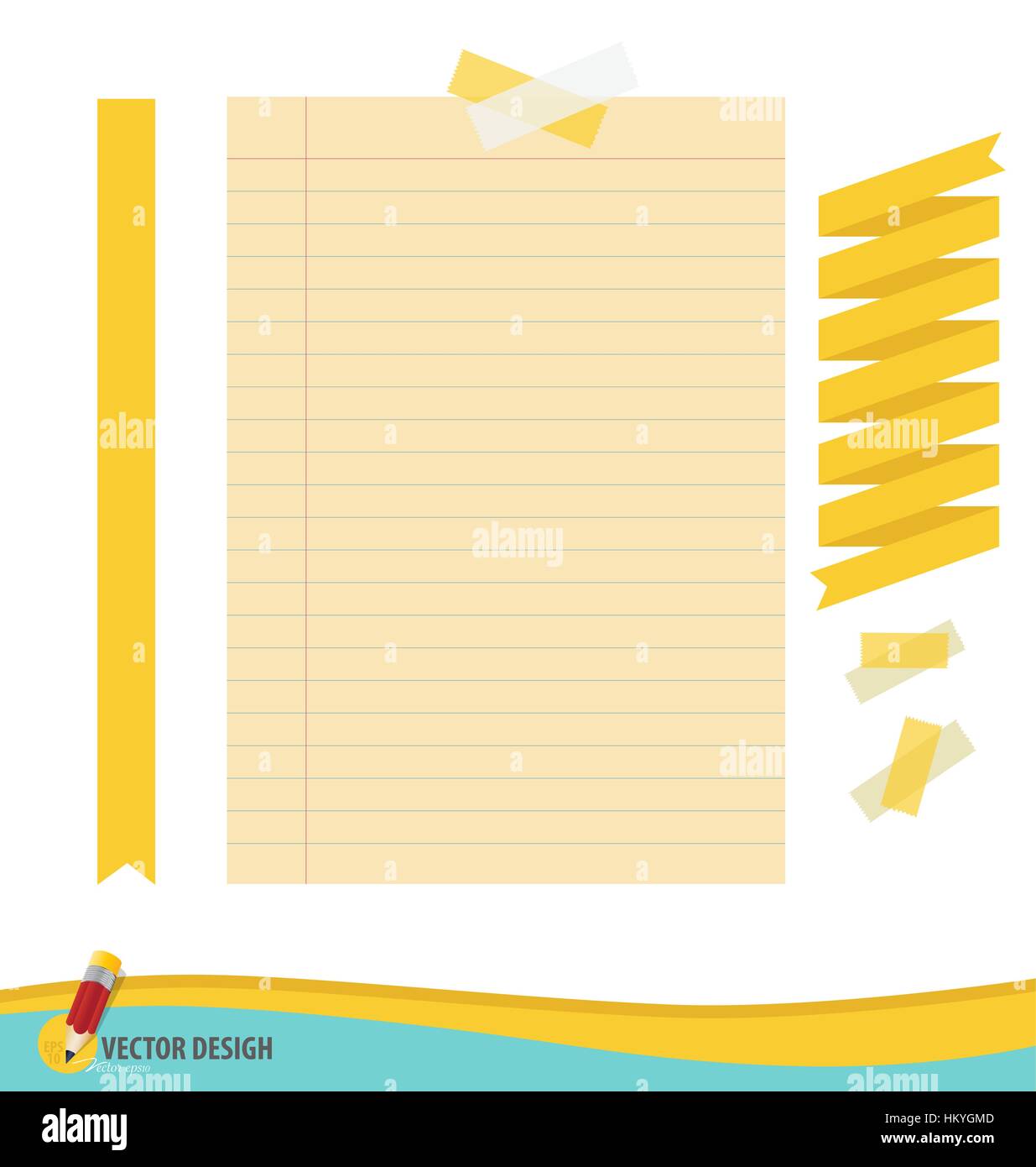 Collection of various papers, ready for your message. Vector ...