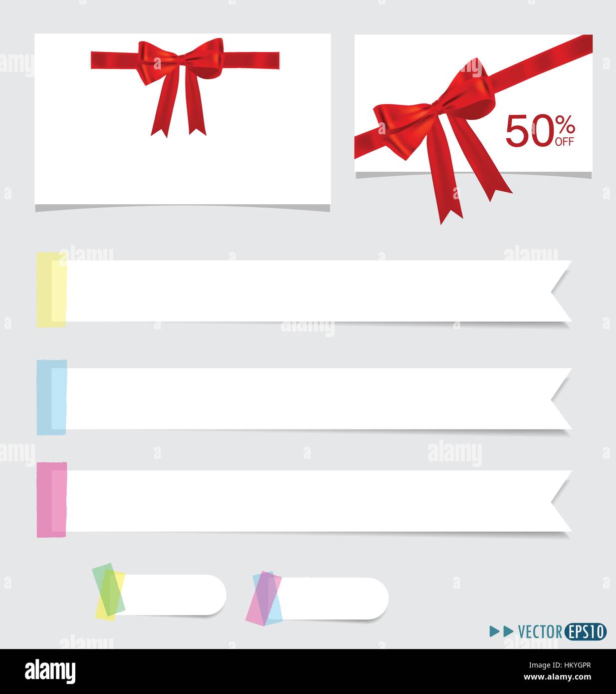 Collection of various note papers, ready for your message. Vector ...
