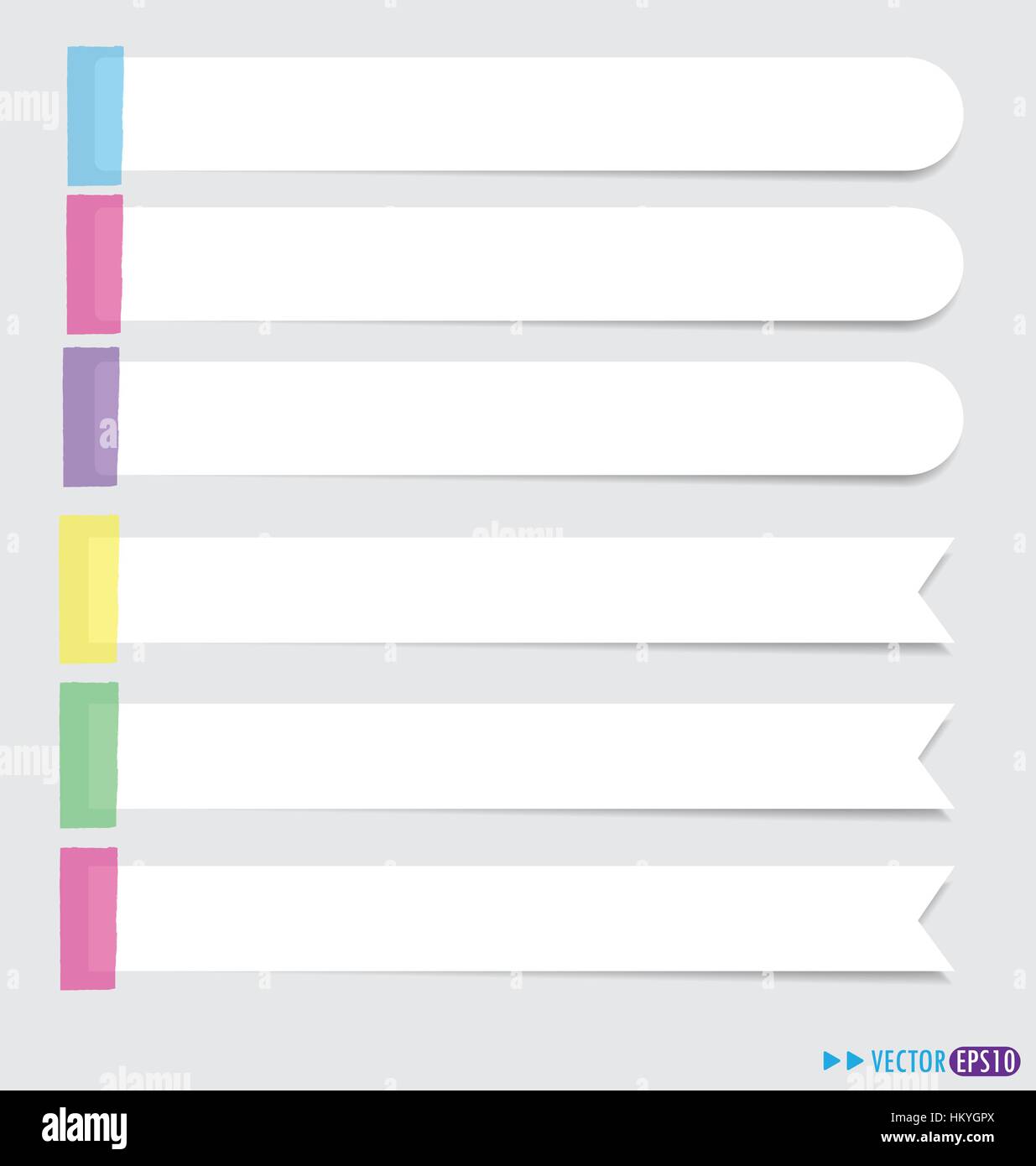 Collection of various note papers, ready for your message. Vector ...