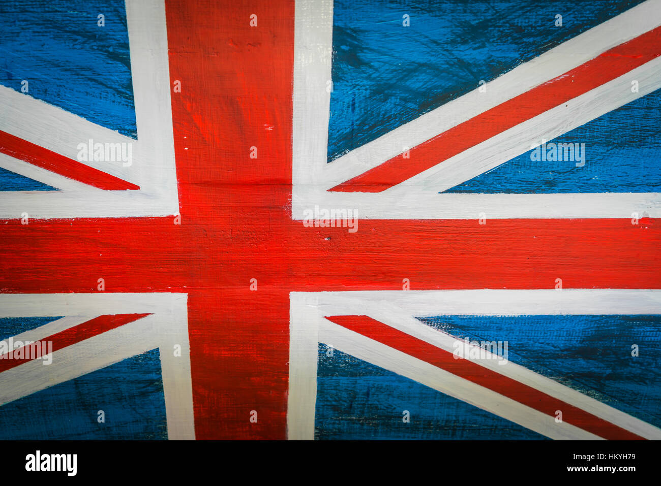 United Kingdom flag painted on aged wooden wall Stock Photo - Alamy