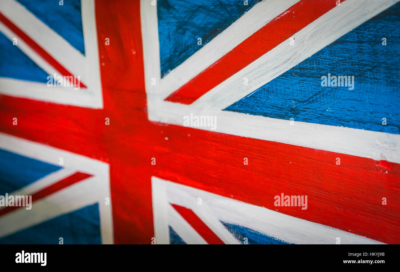 United Kingdom flag painted on aged wooden wall Stock Photo - Alamy