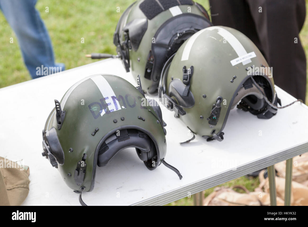 Royal Navy MK 10 flying helmets on display at Sunderland Airshow 2016 ...