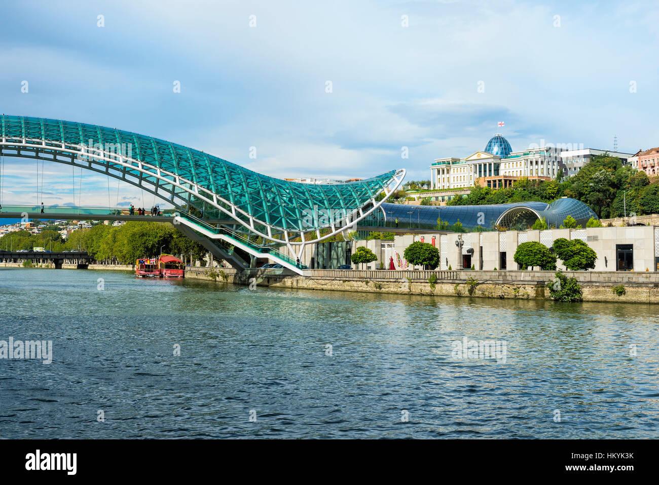 Peace Bridge over the Mtkvari river, Designed by Italian architect ...